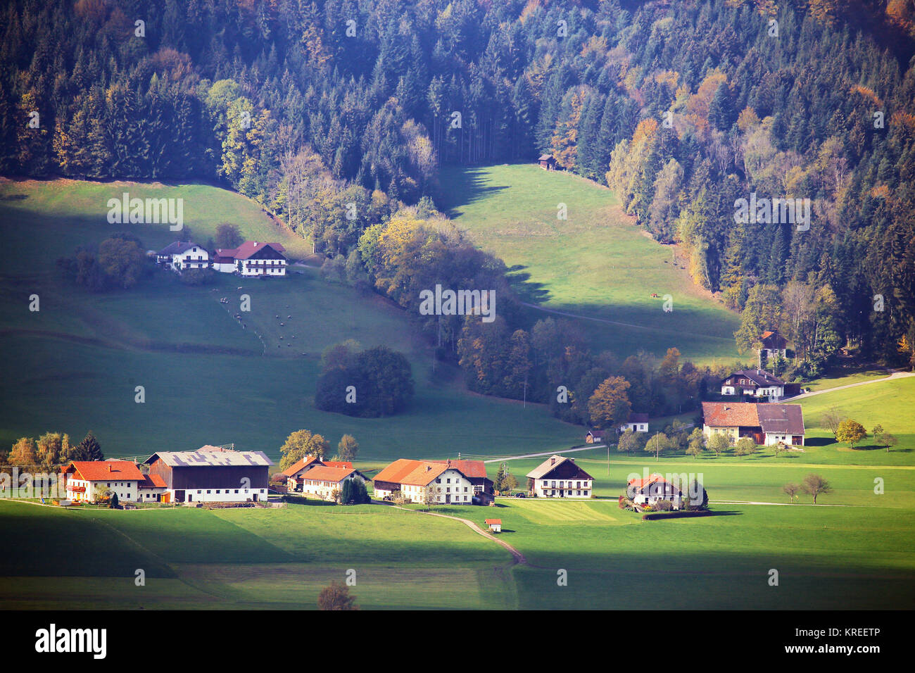 Sunny October day in Austria. Autumn in Alps Stock Photo - Alamy