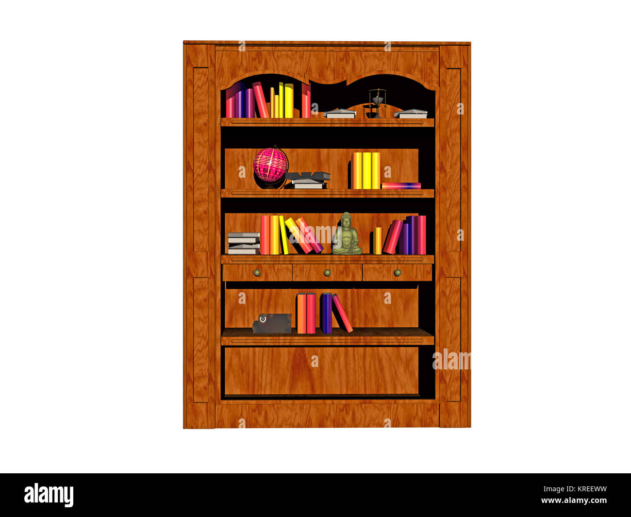 Living room wall bookcase Cut Out Stock Images & Pictures - Alamy