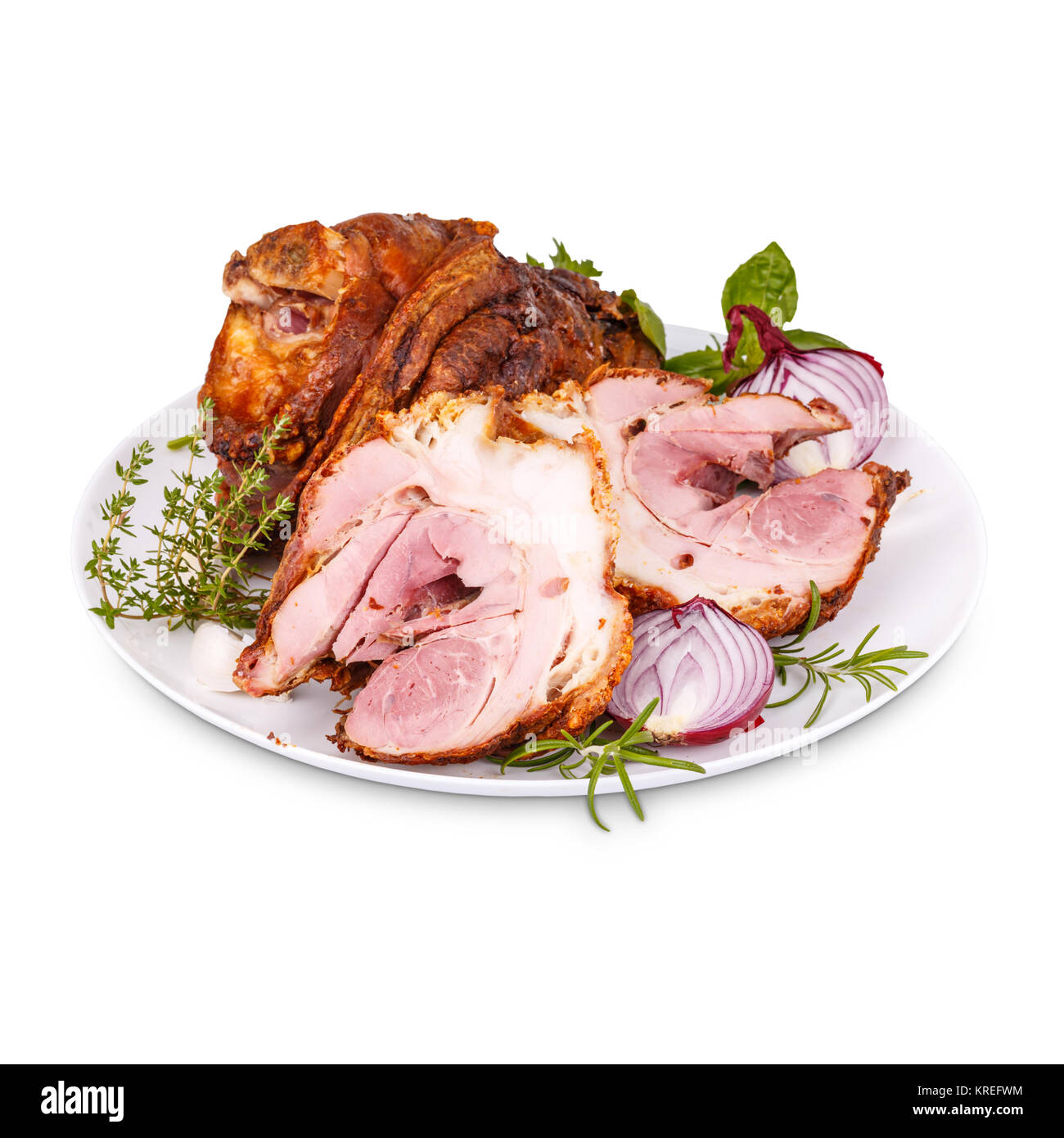 Smoked spicy gammon Stock Photo - Alamy