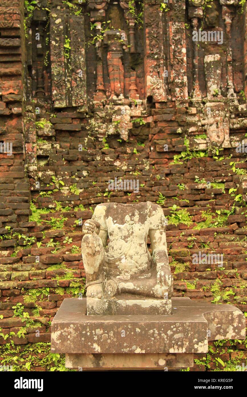 Headless Shiva God statue, My Son Temple Complex, Central Vietnam Stock ...