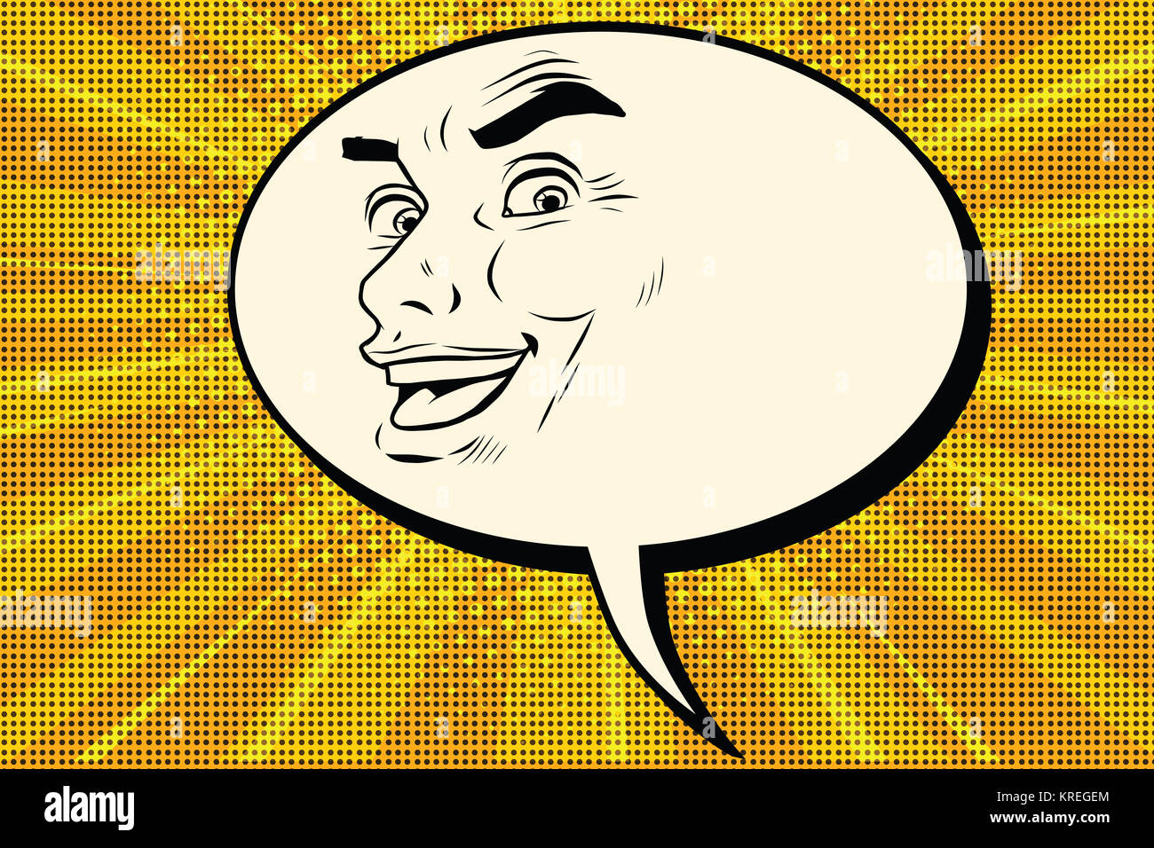 Cartoon smiling mouth bubble hi-res stock photography and images - Alamy