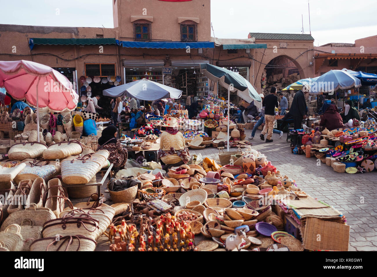Colourful spices, herbs and other products in arabic marketplace in ...