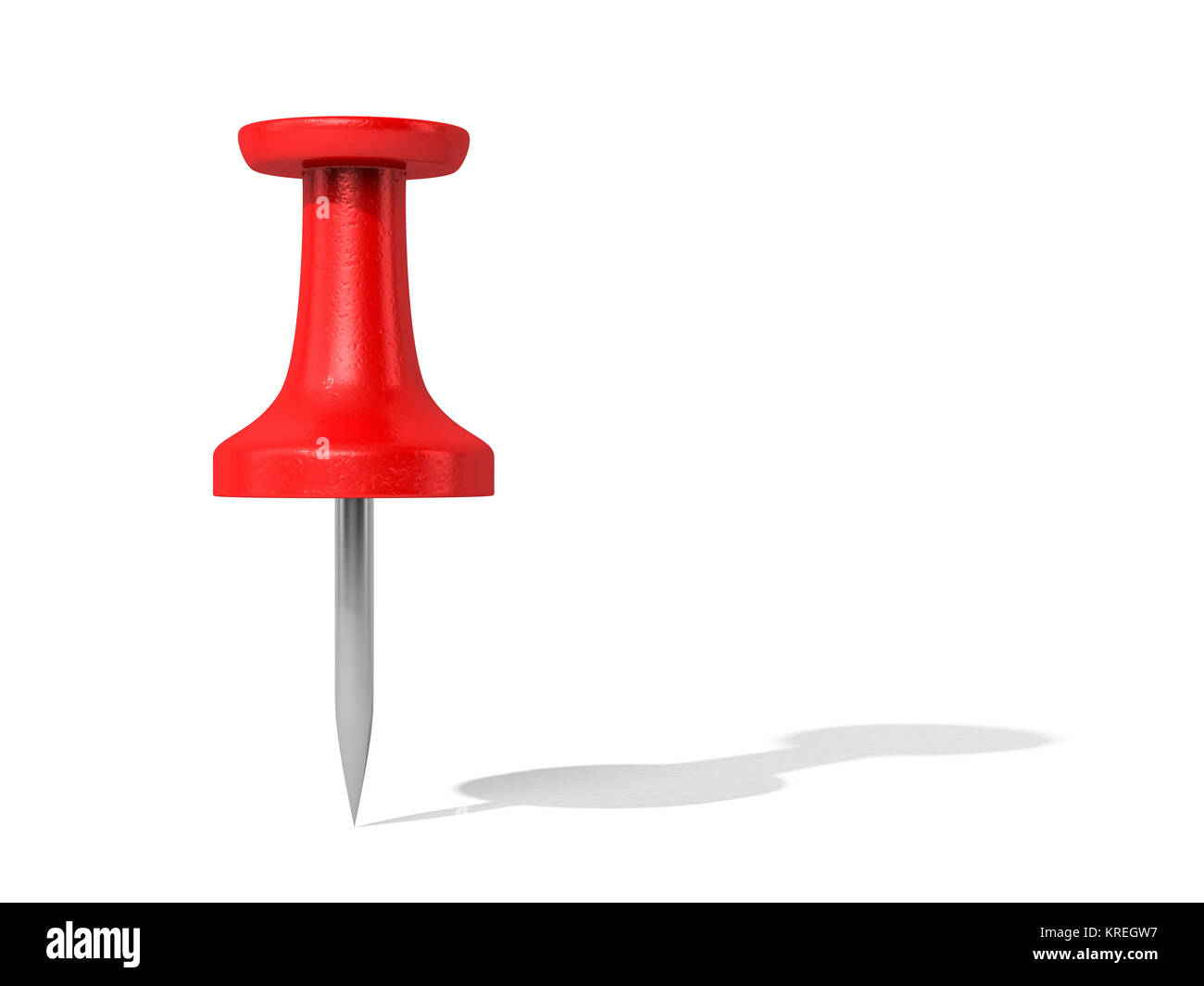 Push pin isolated on white background. 3D rendering Stock Photo - Alamy