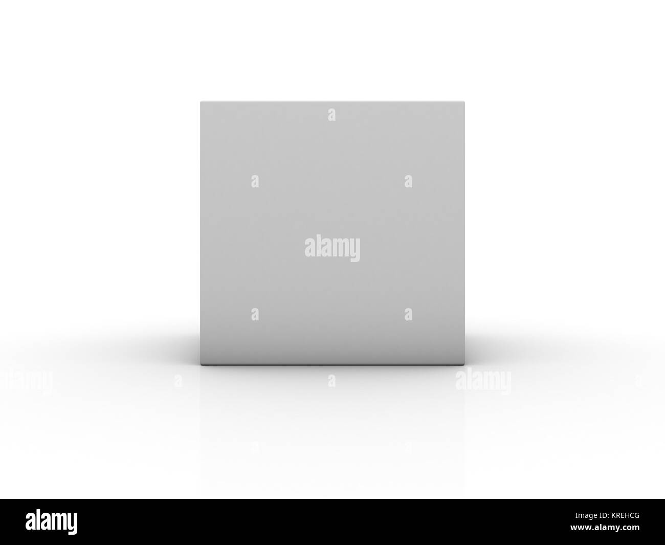 Blank box on white background with reflection. 3D rendering Stock Photo ...