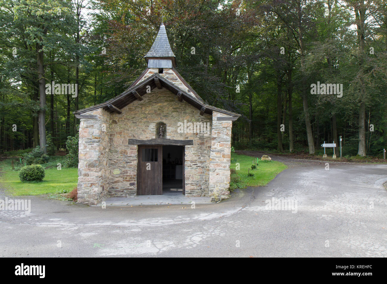 A small chapel in Belgium Stock Photo - Alamy