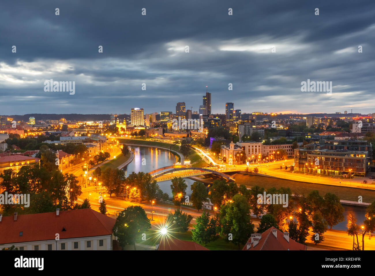 Panorama New Center of Vilnius, Lithuania Stock Photo - Alamy