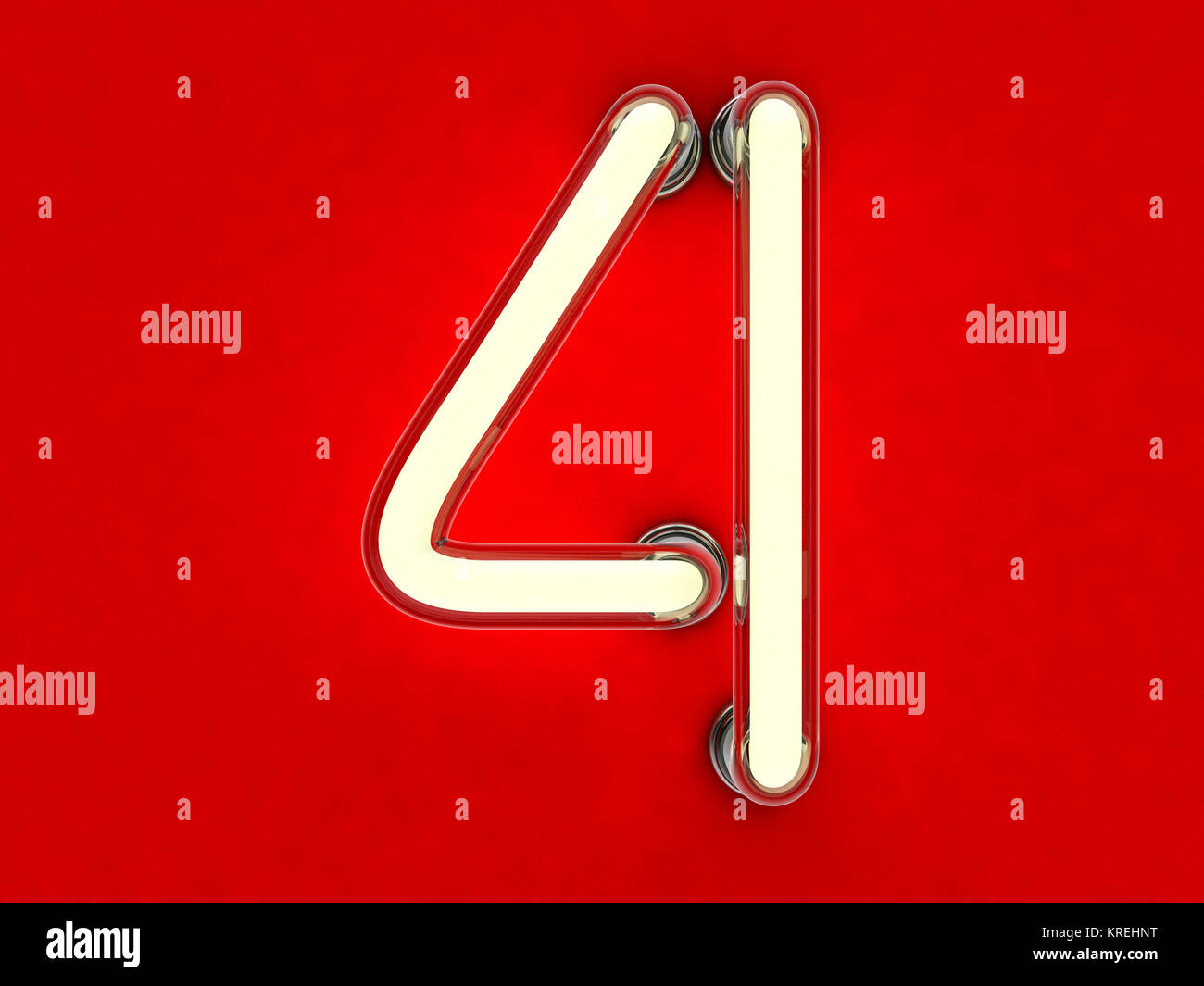 Number 4 neon hi-res stock photography and images - Alamy