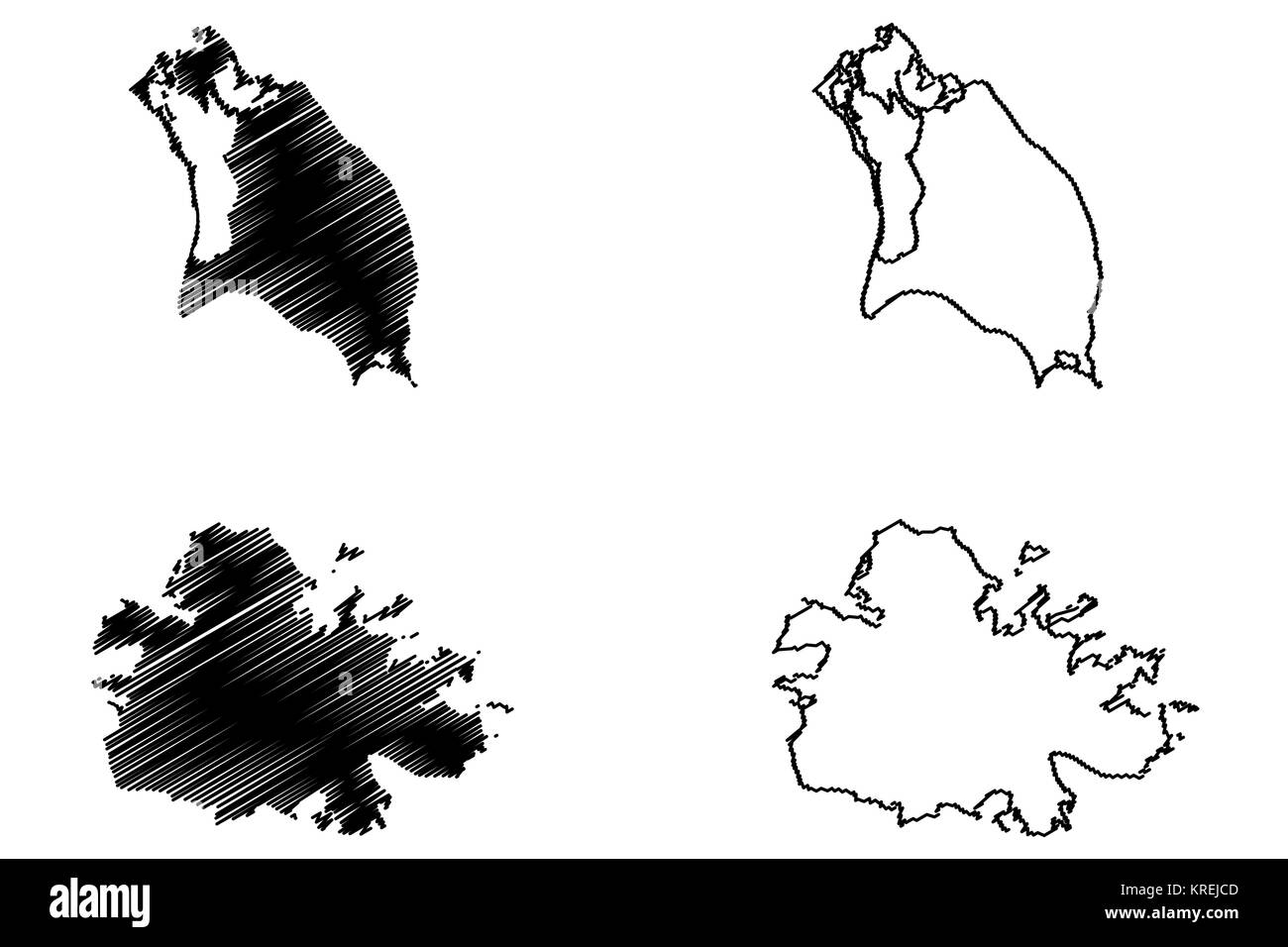 Antigua and Barbuda map vector illustration, scribble sketch Antigua ...