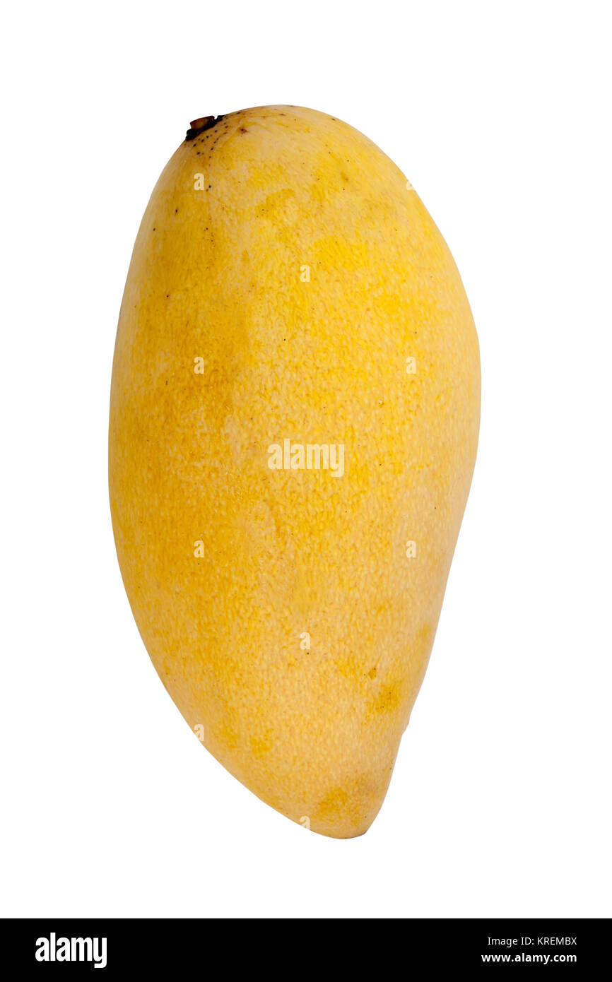 mango ripe top view on white background Stock Photo - Alamy