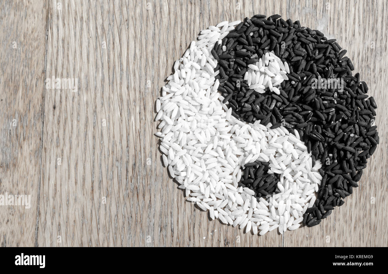 Rice yin yang Stock Photo - Alamy