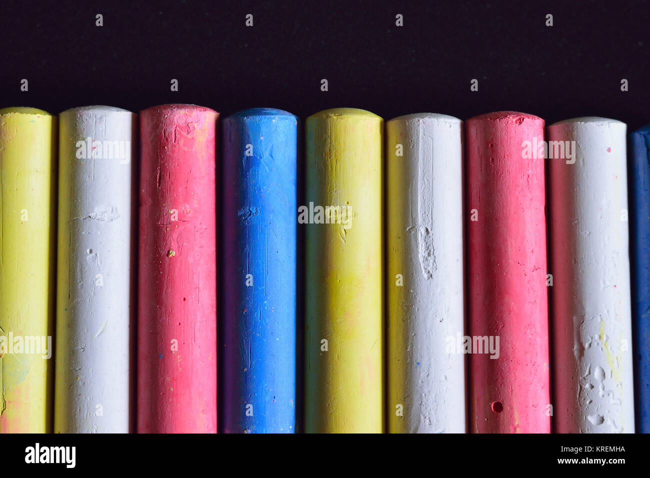Chalk drawing rainbow color chalks hi-res stock photography and images ...
