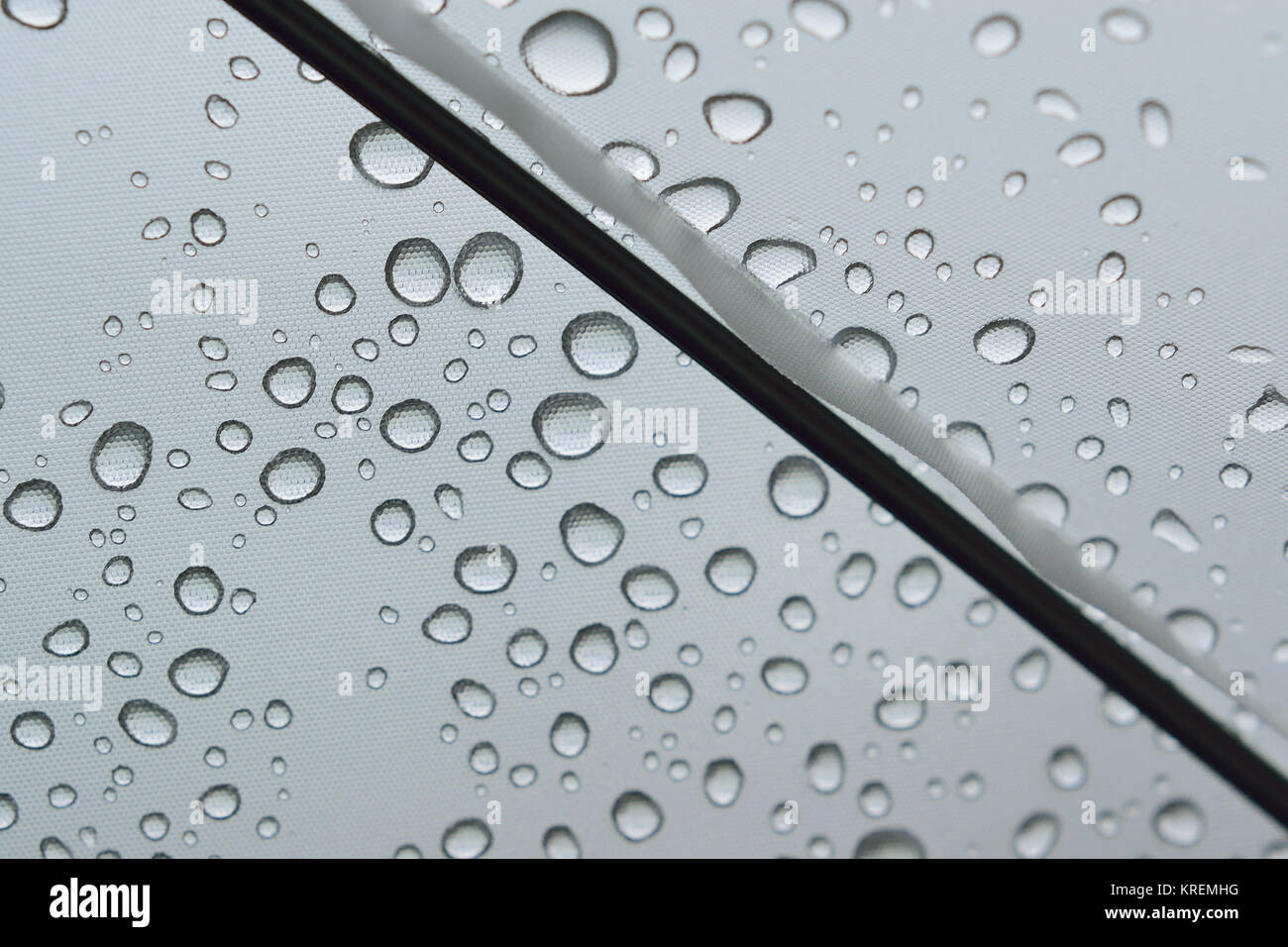 Rain water texture on clear plastic umbrella Stock Photo - Alamy
