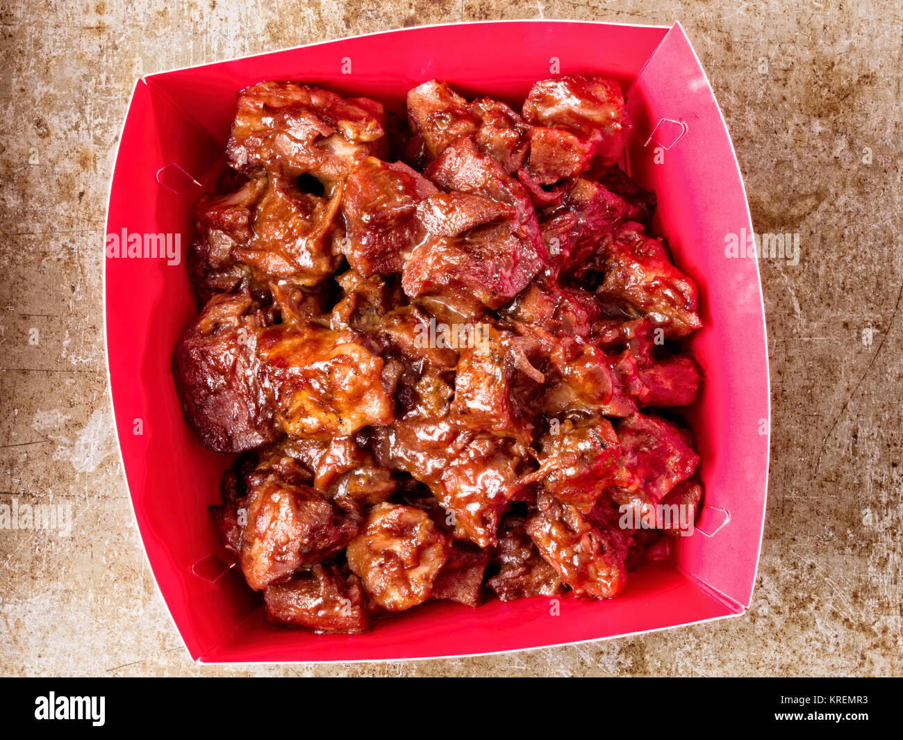 rustic american barbecued pork Stock Photo - Alamy