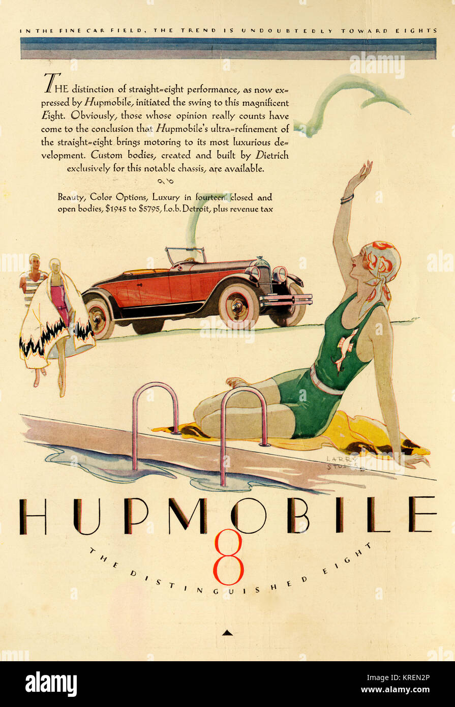Hupmobile 8; Poolside Stock Photo - Alamy