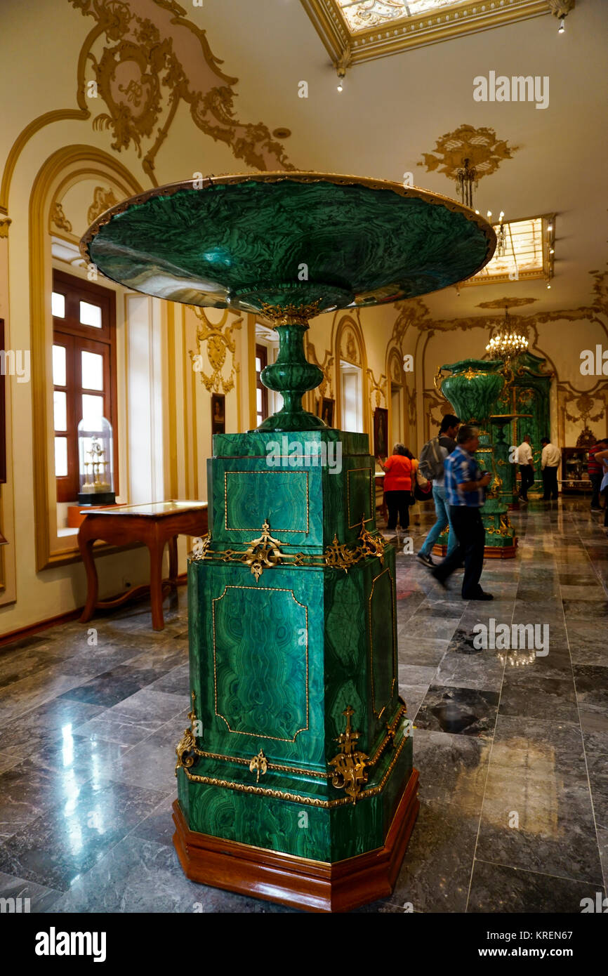 The Malachite Hall in the National Museum of History in the Castillo de ...