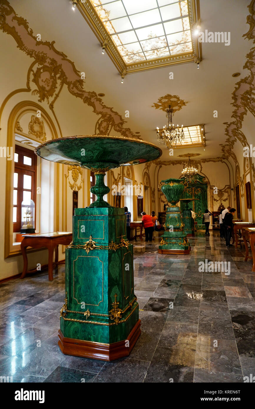 The Malachite Hall in the National Museum of History in the Castillo de ...