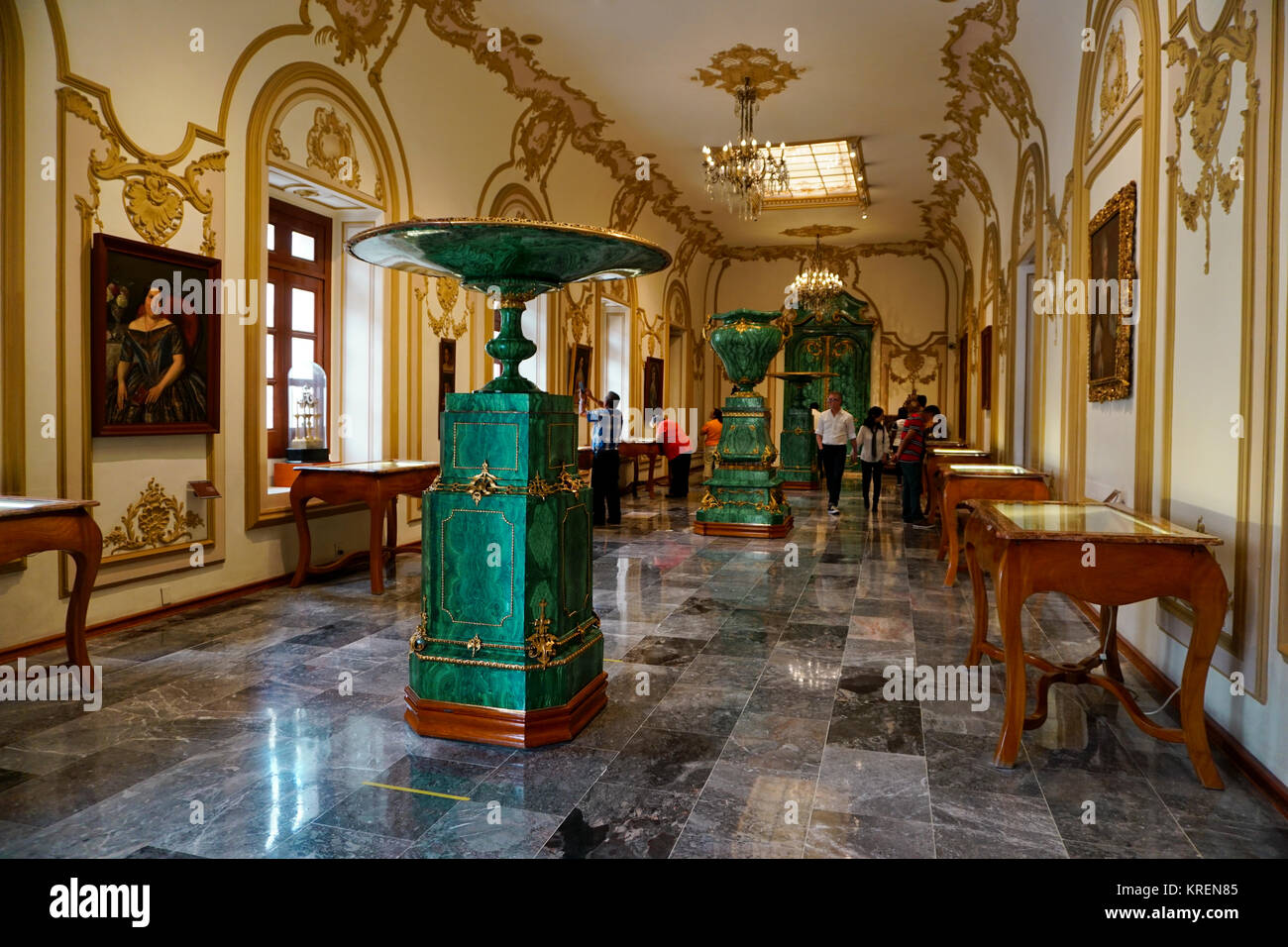 The Malachite Hall in the National Museum of History in the Castillo de ...