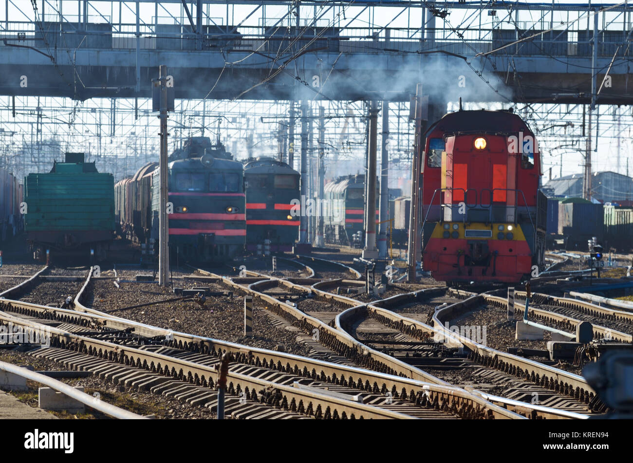 Railway junction — the crossing point or junction of several railway ...
