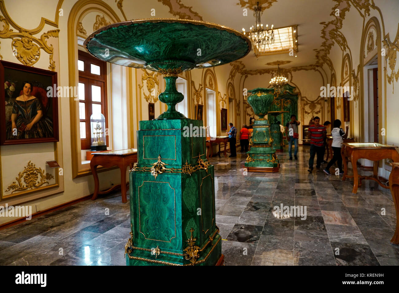The Malachite Hall in the National Museum of History in the Castillo de ...