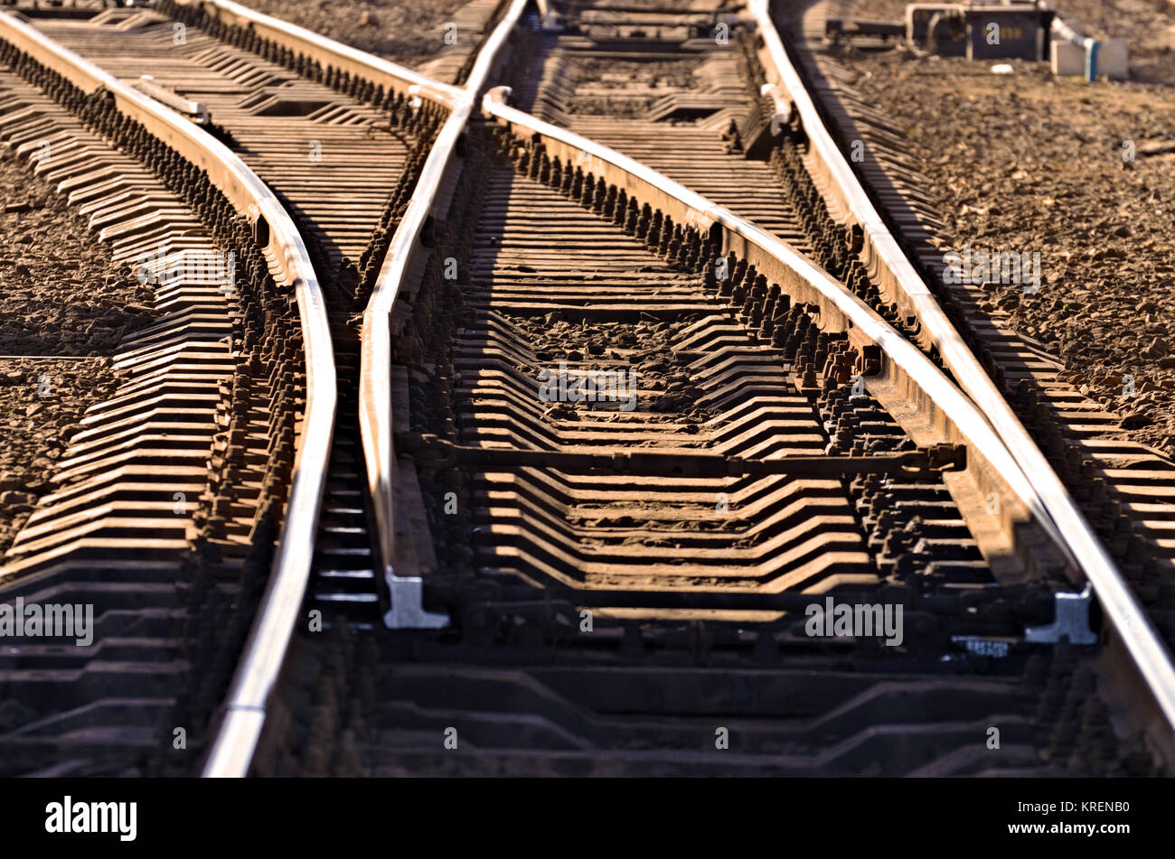 The rails on the railway is a road for trains.Here moving locomotive ...