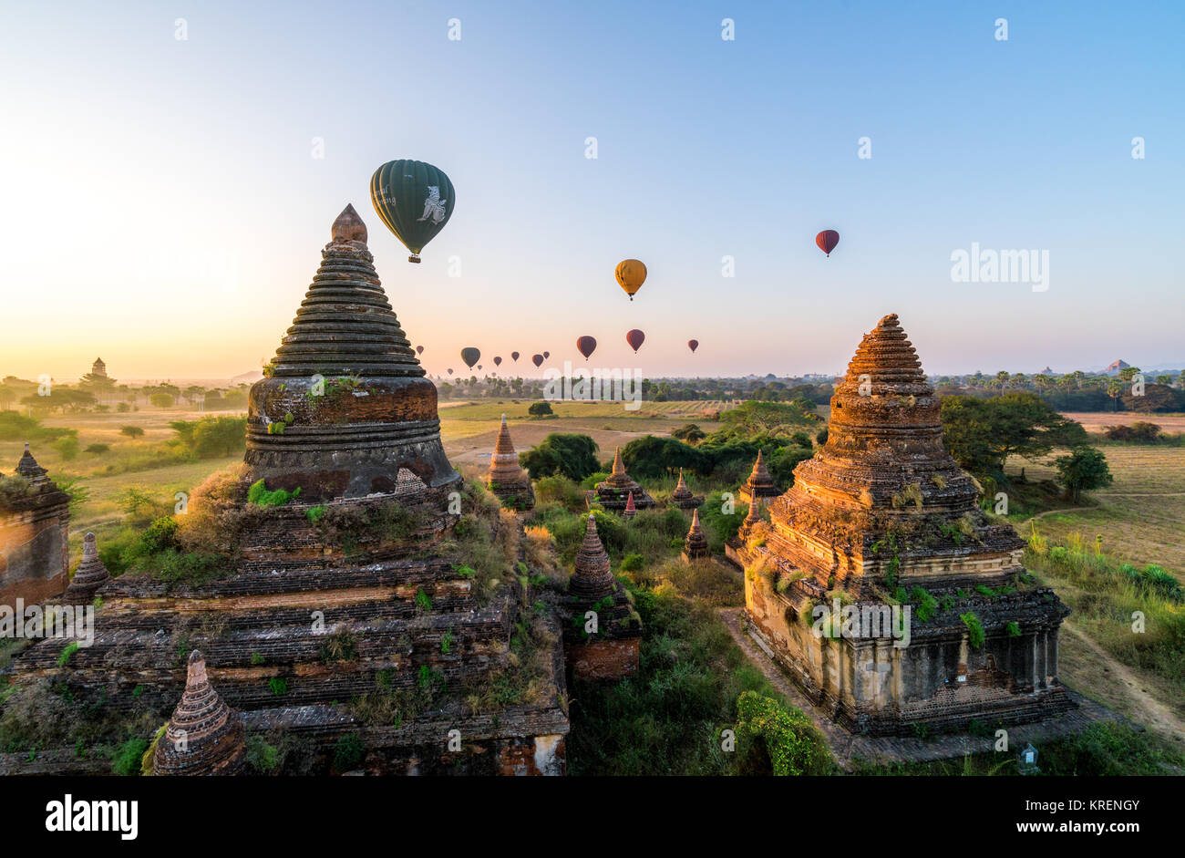 Royalty high quality free stock image aerial view of Hot air balloon ...