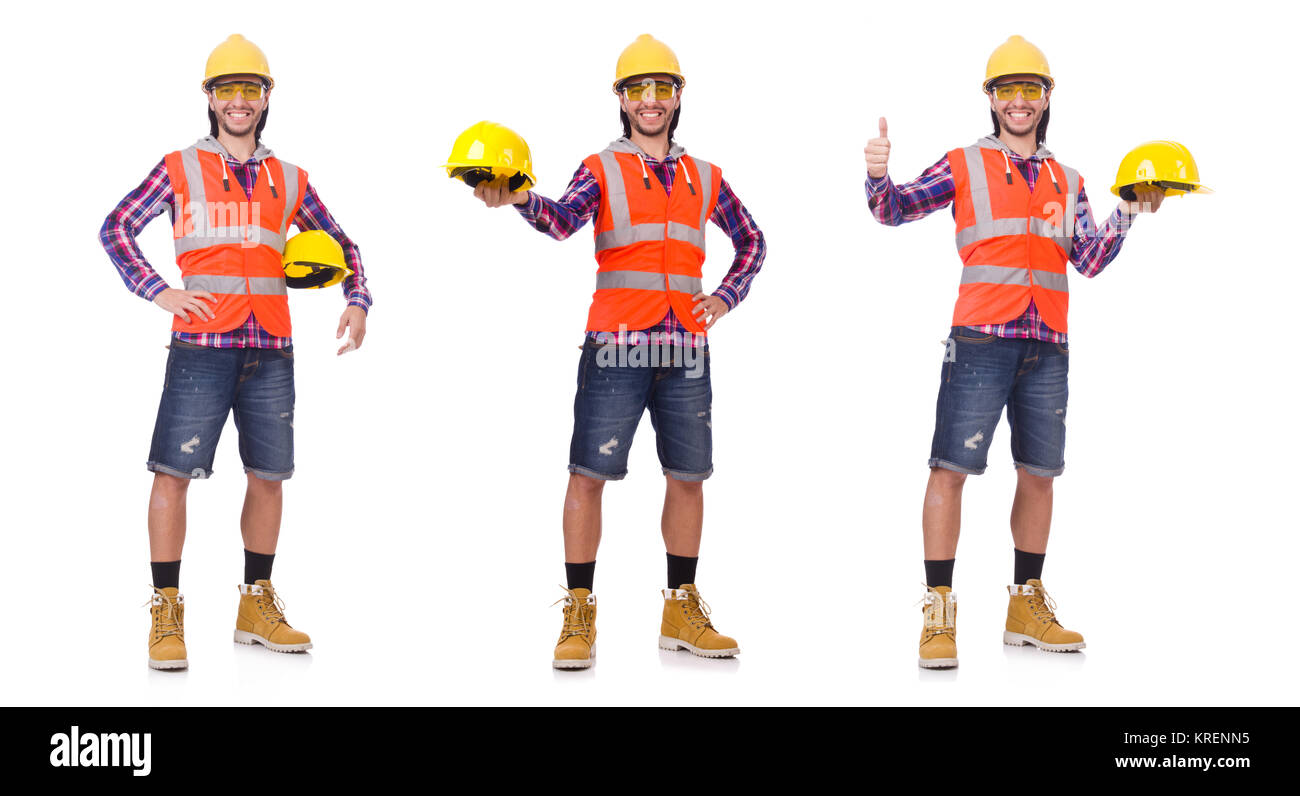 Foreman isolated on white Stock Photo - Alamy