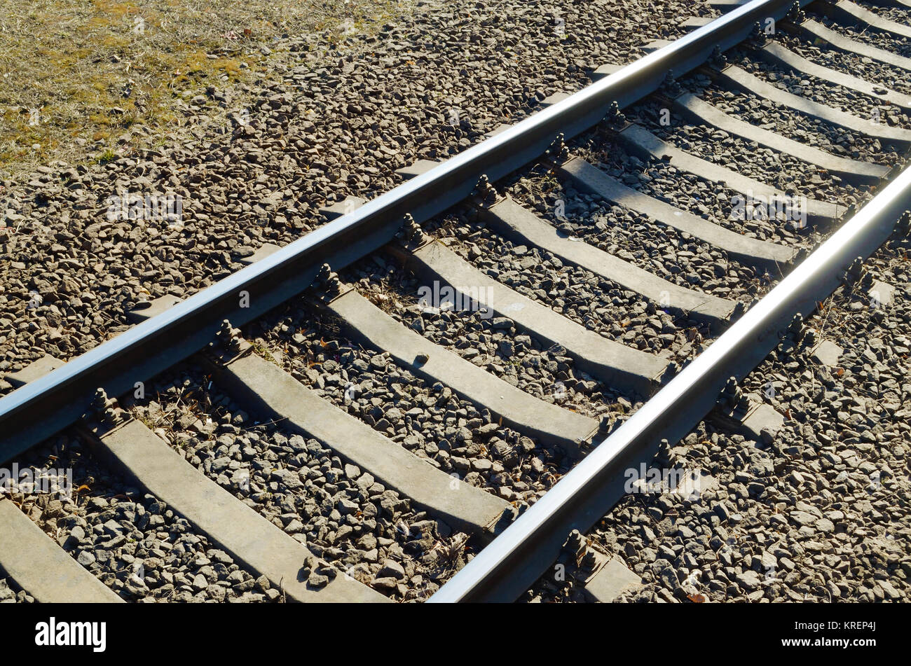 The rails on the railway is a road for trains.Here moving locomotive ...