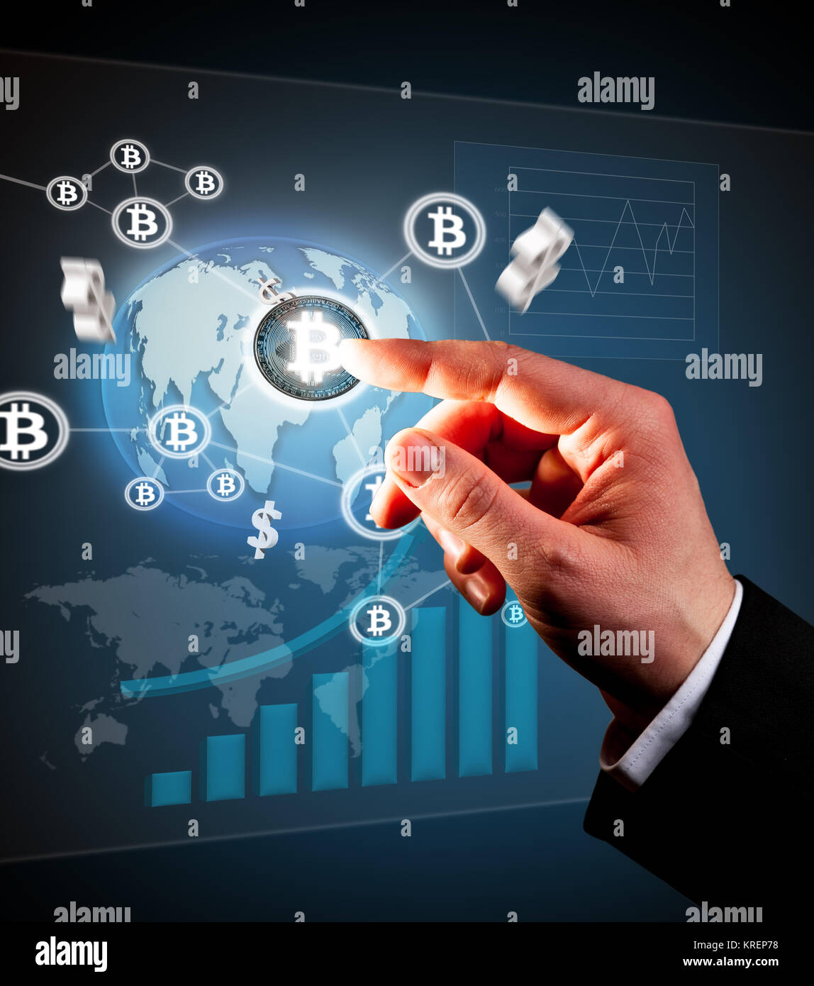 Digital currency graphs hi-res stock photography and images - Alamy