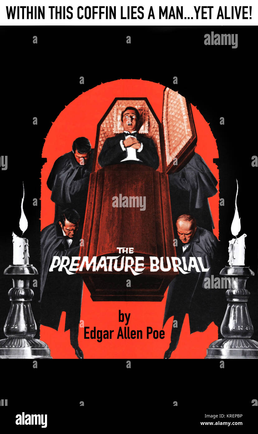 "Modern cover art of Edgar Allan Poe's short story ""The Premature Burial."" The Premature ...