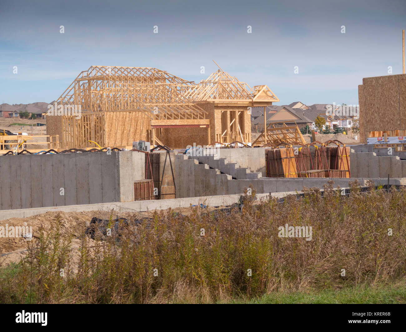 New Home under construction In Ontario,Canadsa and development of a new ...