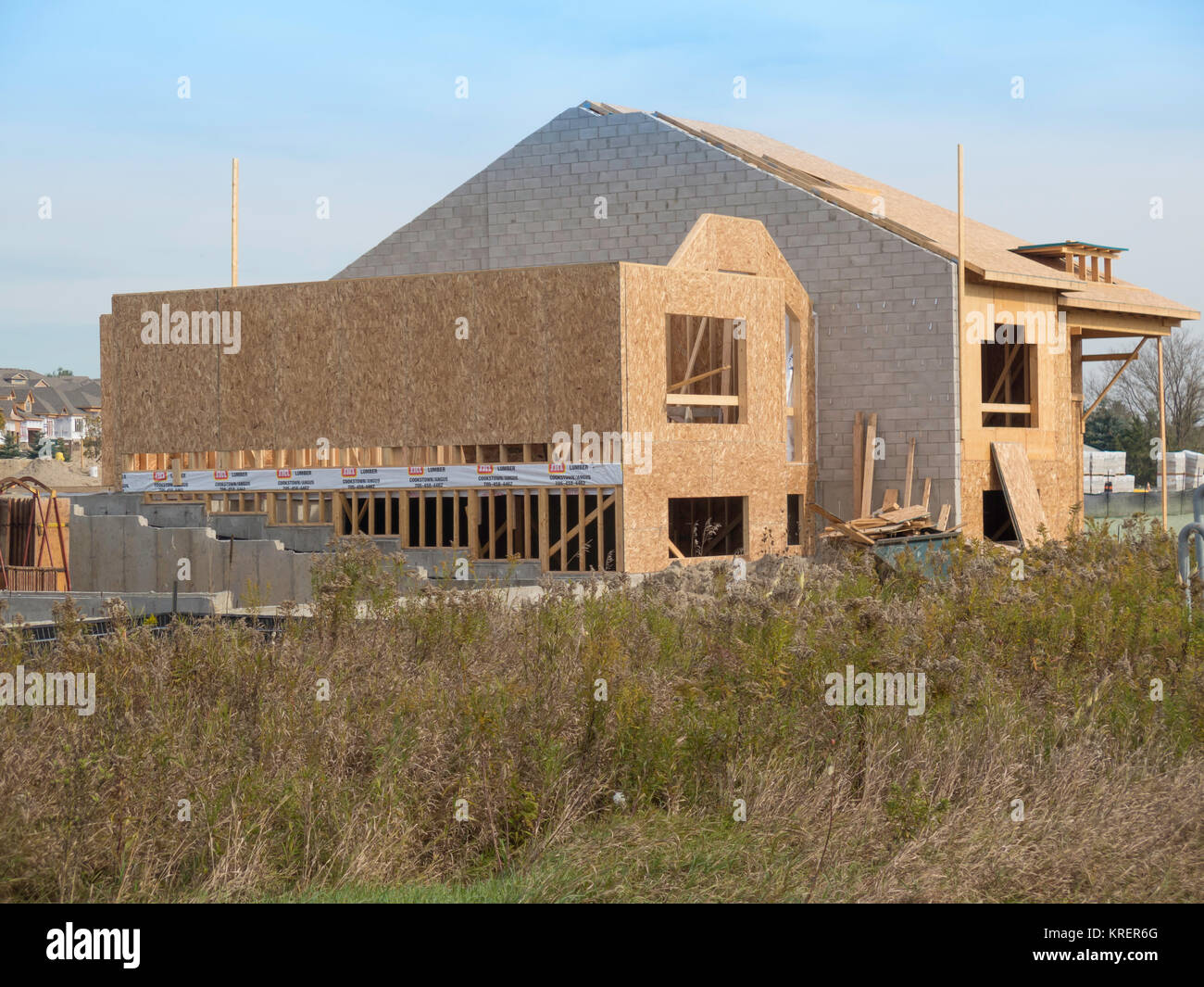 New Home under construction In Ontario,Canadsa and development of a new ...