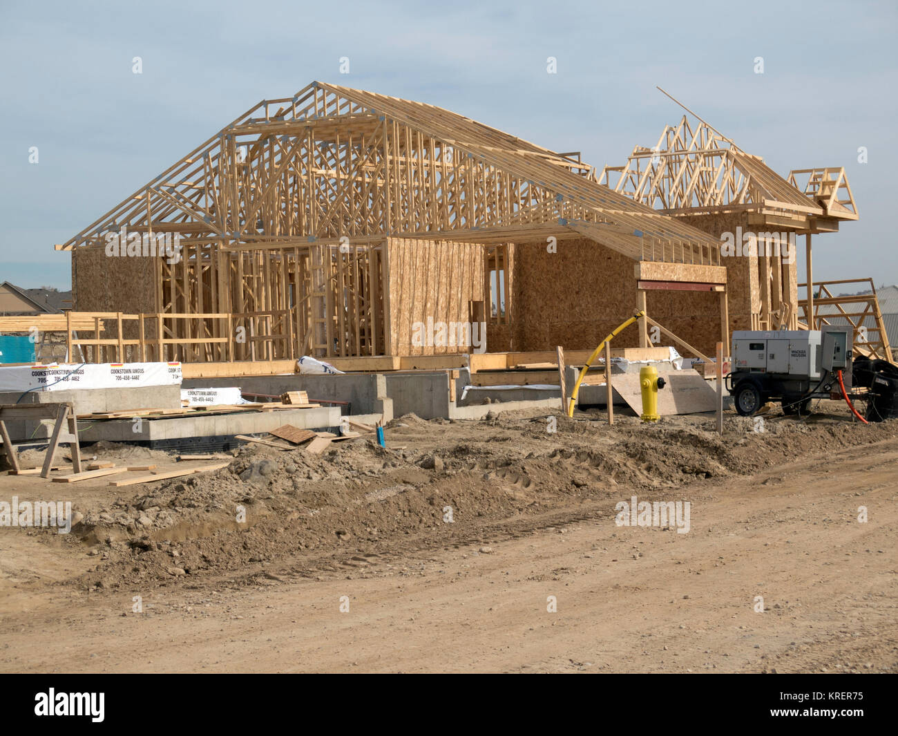 New Home under construction In Ontario,Canadsa and development of a new ...