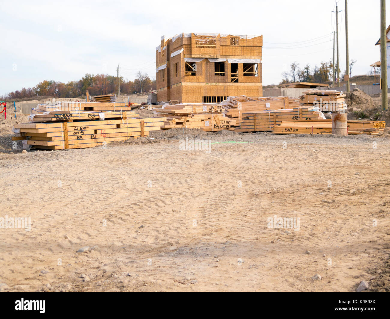 New Home under construction In Ontario,Canadsa and development of a new ...