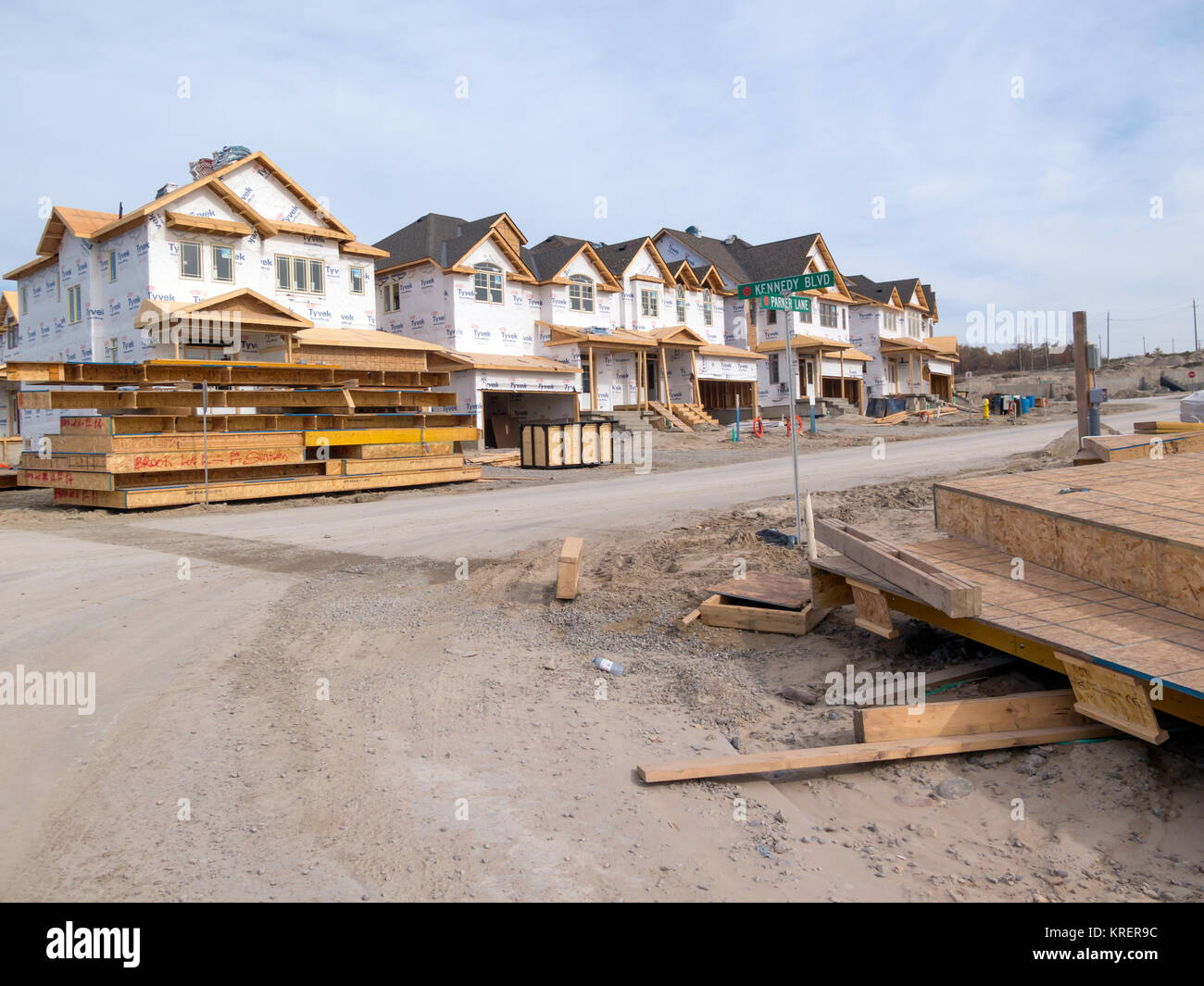 New Home under construction In Ontario,Canadsa and development of a new ...