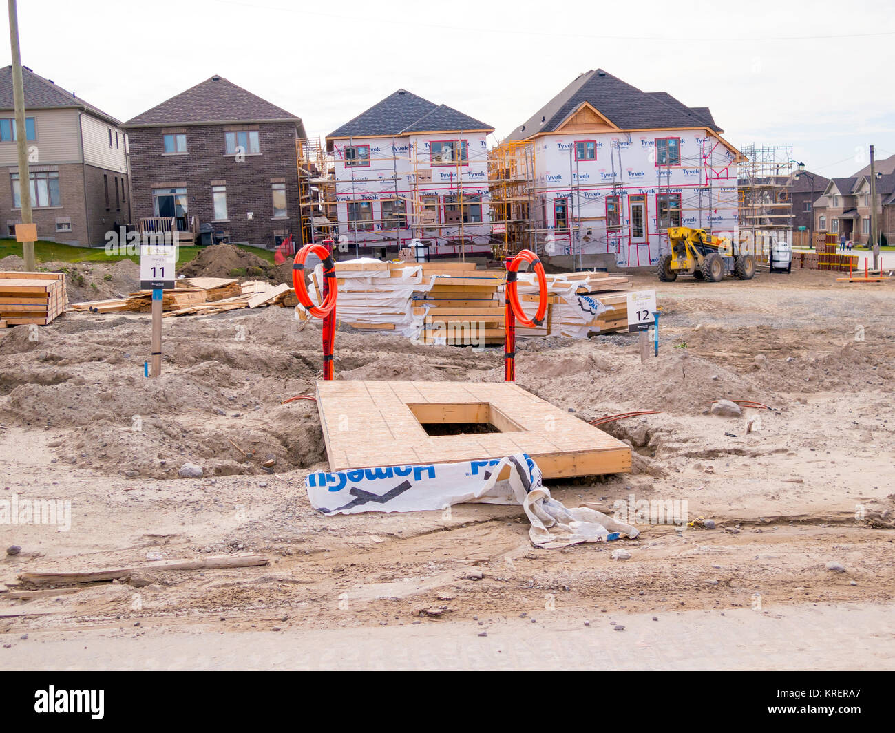 New Home under construction In Ontario,Canadsa and development of a new ...