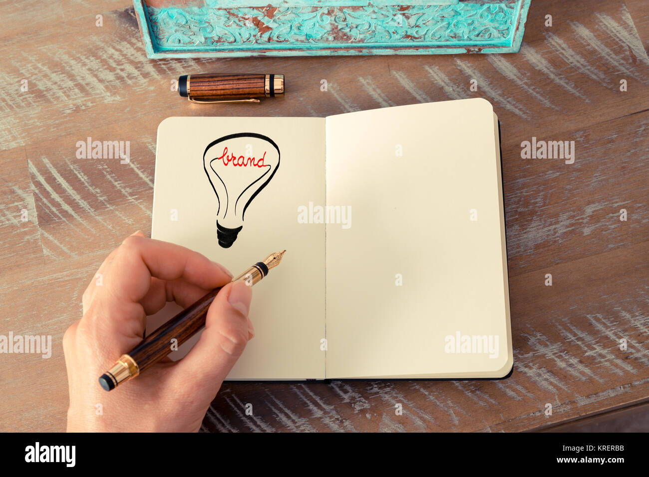 Lighting bulb as BRAND symbol and concept Stock Photo - Alamy