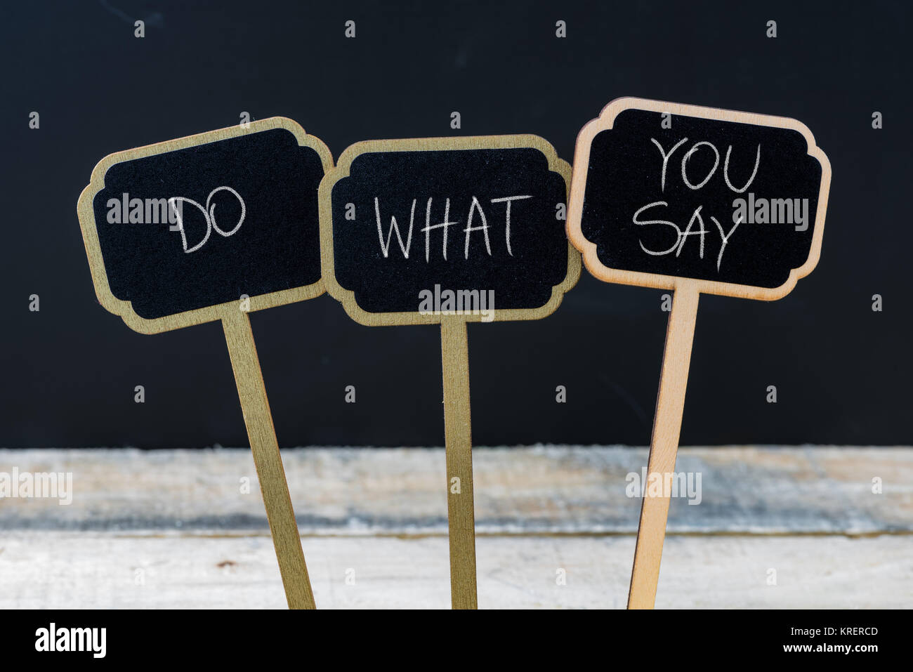 Business message DO WHAT YOU SAY Stock Photo - Alamy