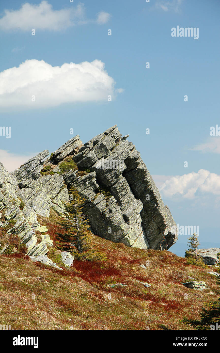 rocks on a mountain pasture in summer Stock Photo - Alamy
