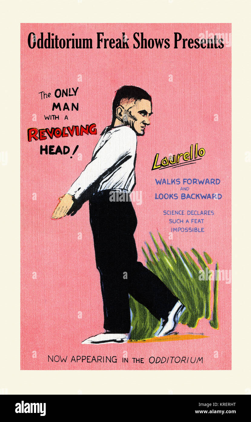 The Only Man with a Revolving Head Stock Photo - Alamy