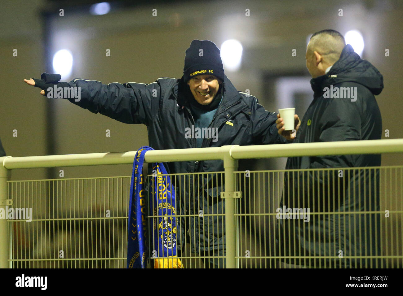 Romford fans during Cheshunt vs Romford, Bostik League Division 1 North ...