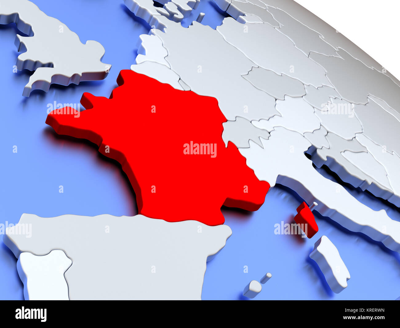 France on world map Stock Photo - Alamy
