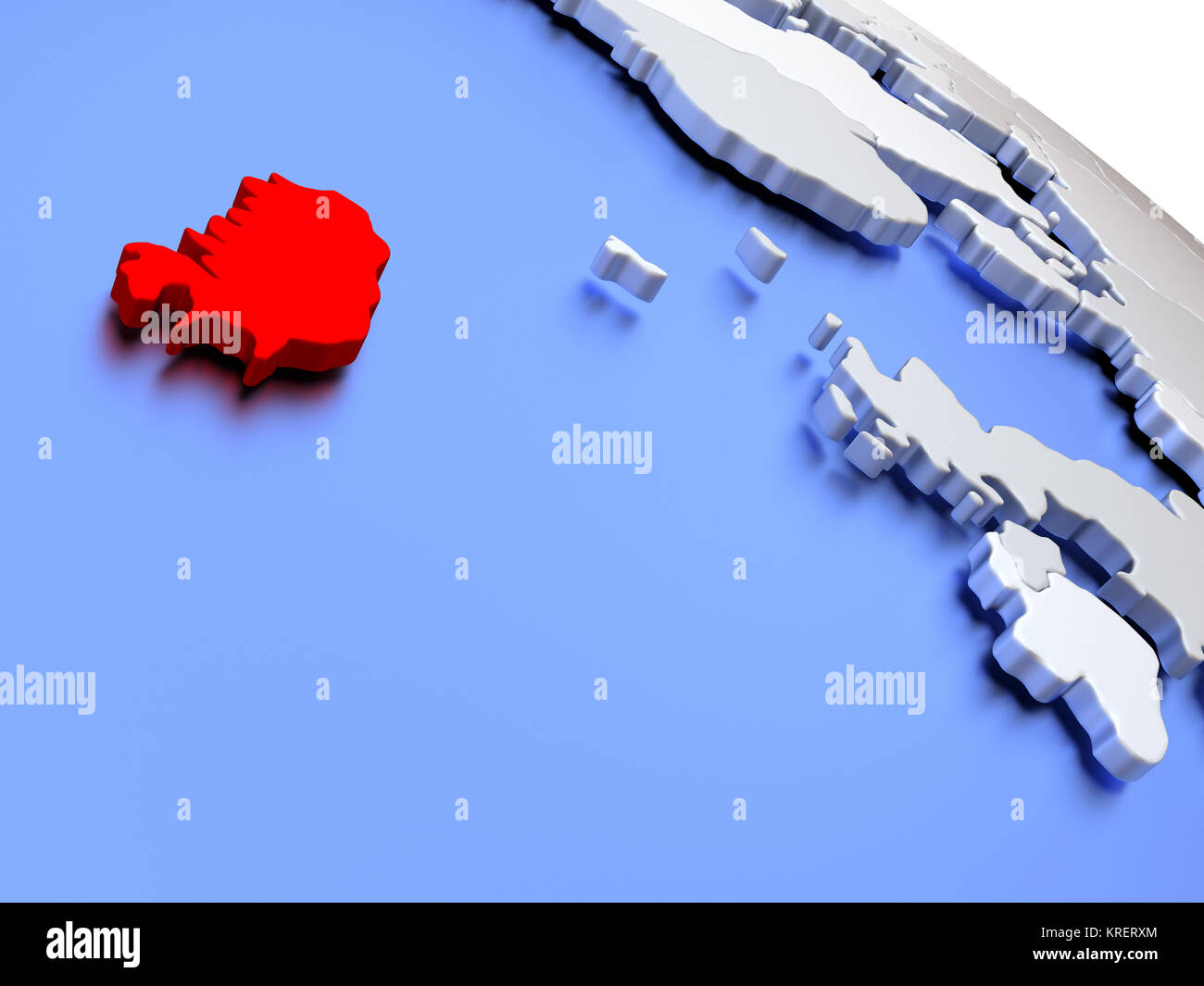 3d map iceland hi-res stock photography and images - Alamy