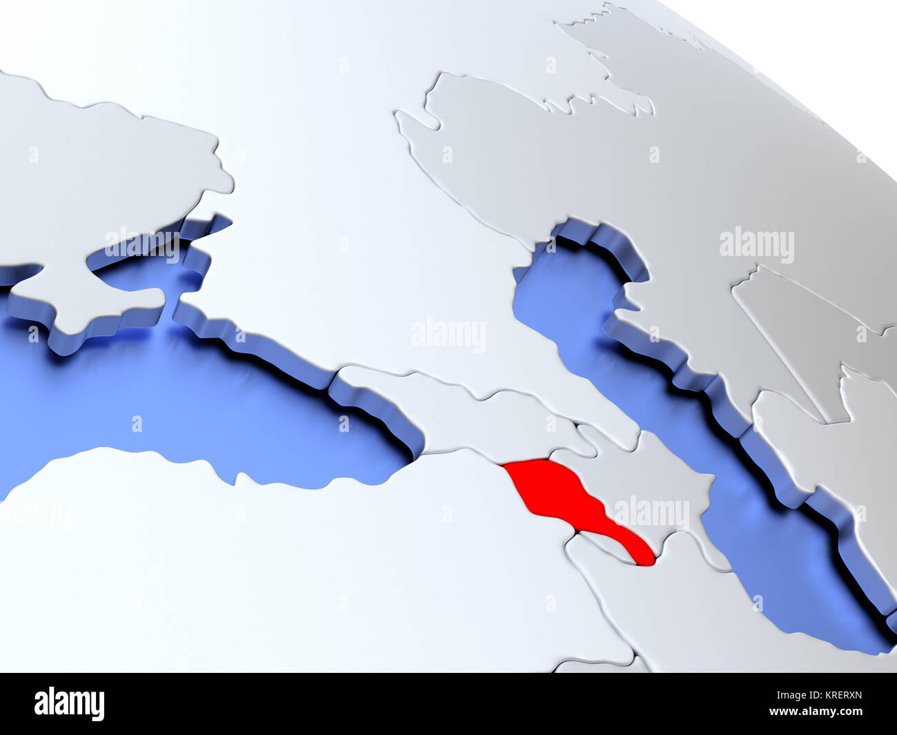 Armenia on world map Stock Photo - Alamy