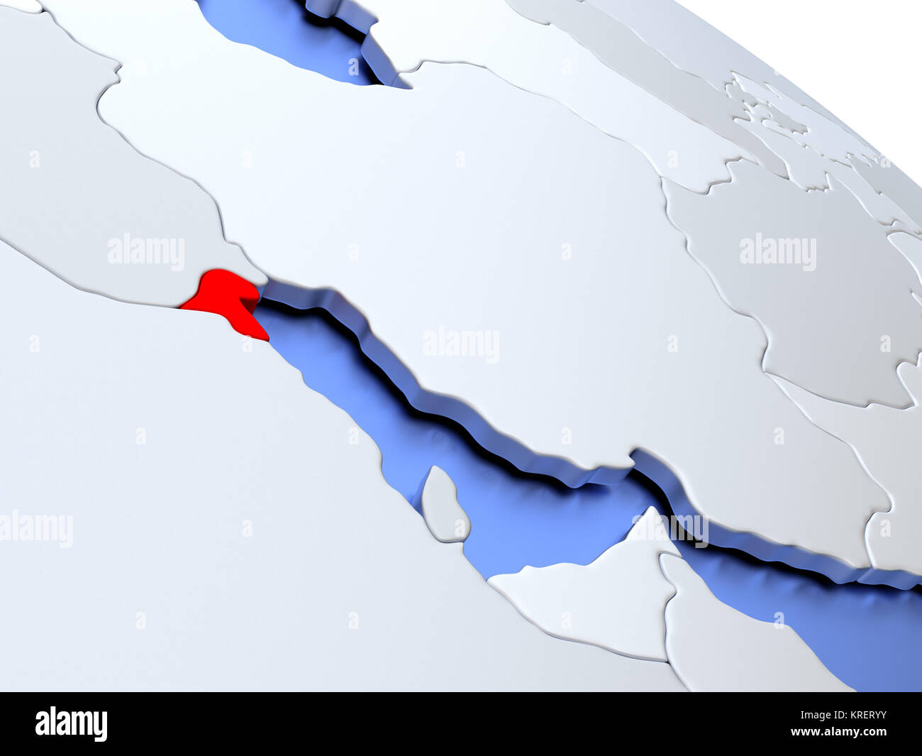 Kuwait on world map Stock Photo - Alamy