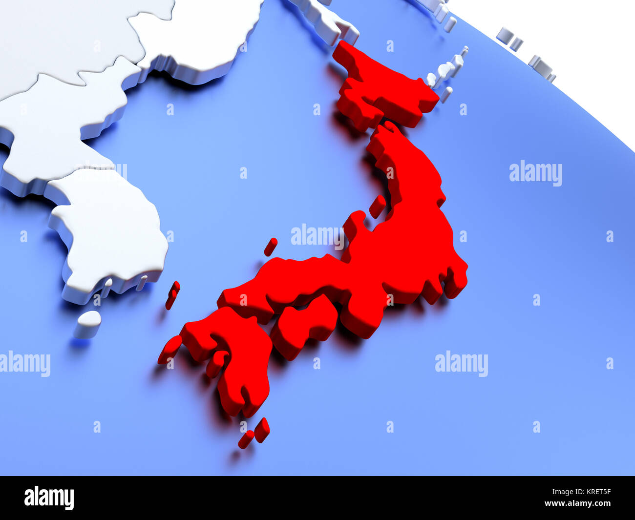 Japan on world map Stock Photo - Alamy