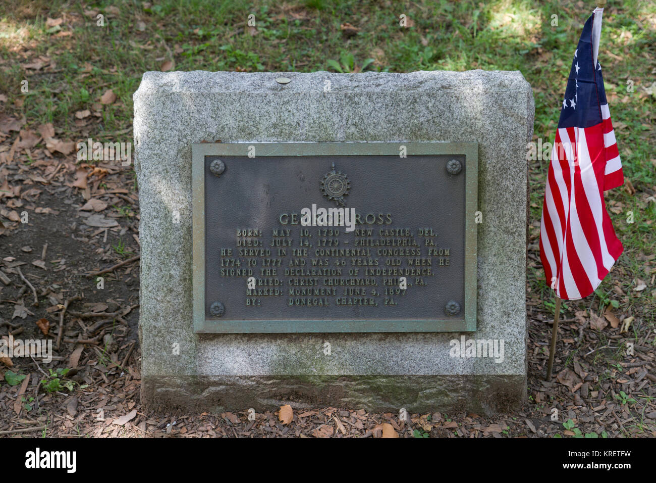 The grave of George Ross in the Christ Church Burial Ground ...