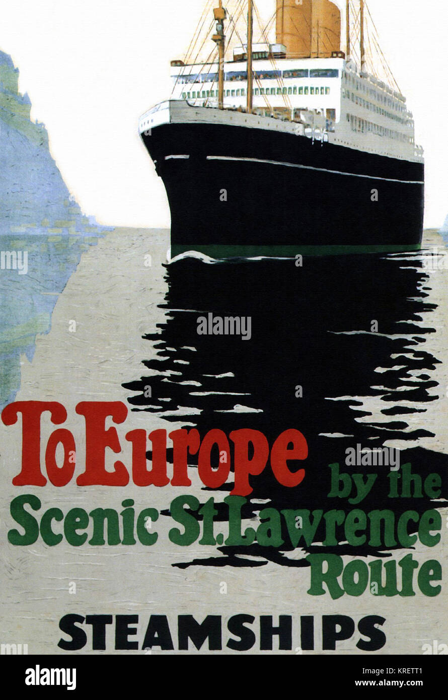To Europe; Scenic St. Lawrence Route Stock Photo - Alamy