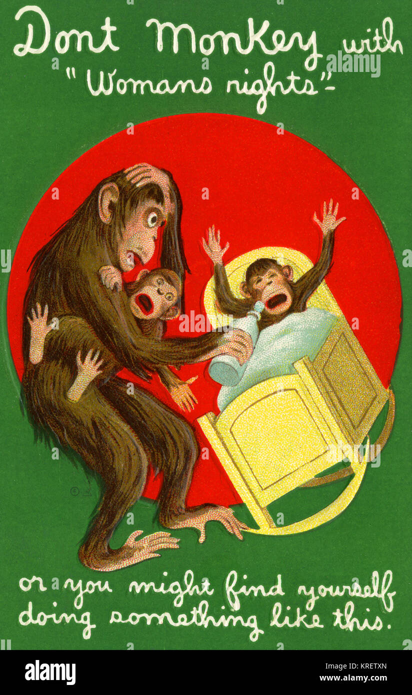 Don't Monkey With Women's Rights Stock Photo - Alamy