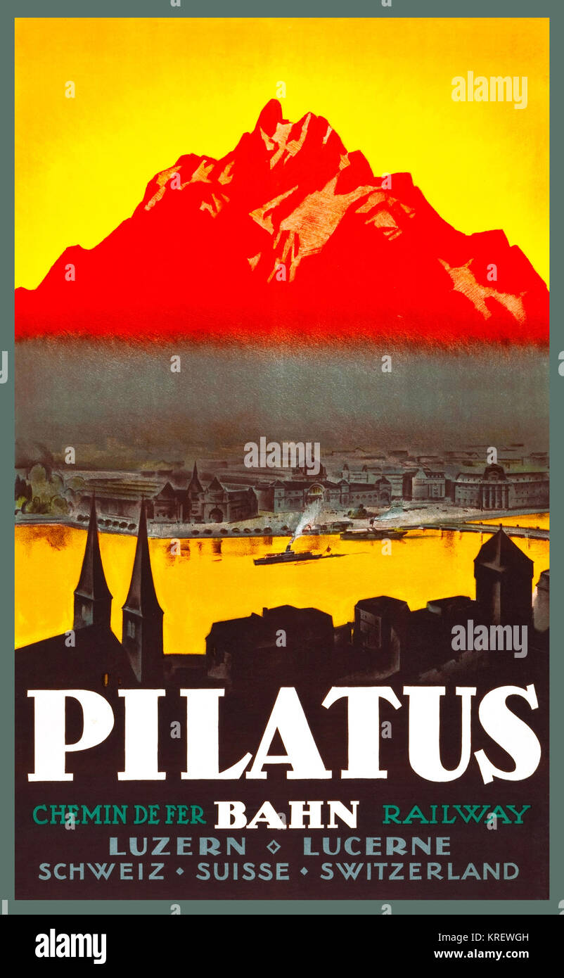 Pilatus poster hi-res stock photography and images - Alamy