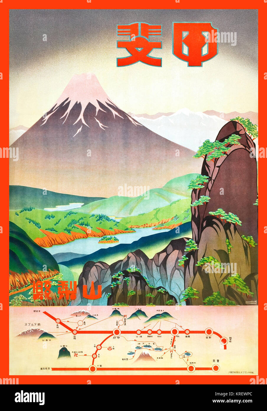 Map of yamanashi hi-res stock photography and images - Alamy